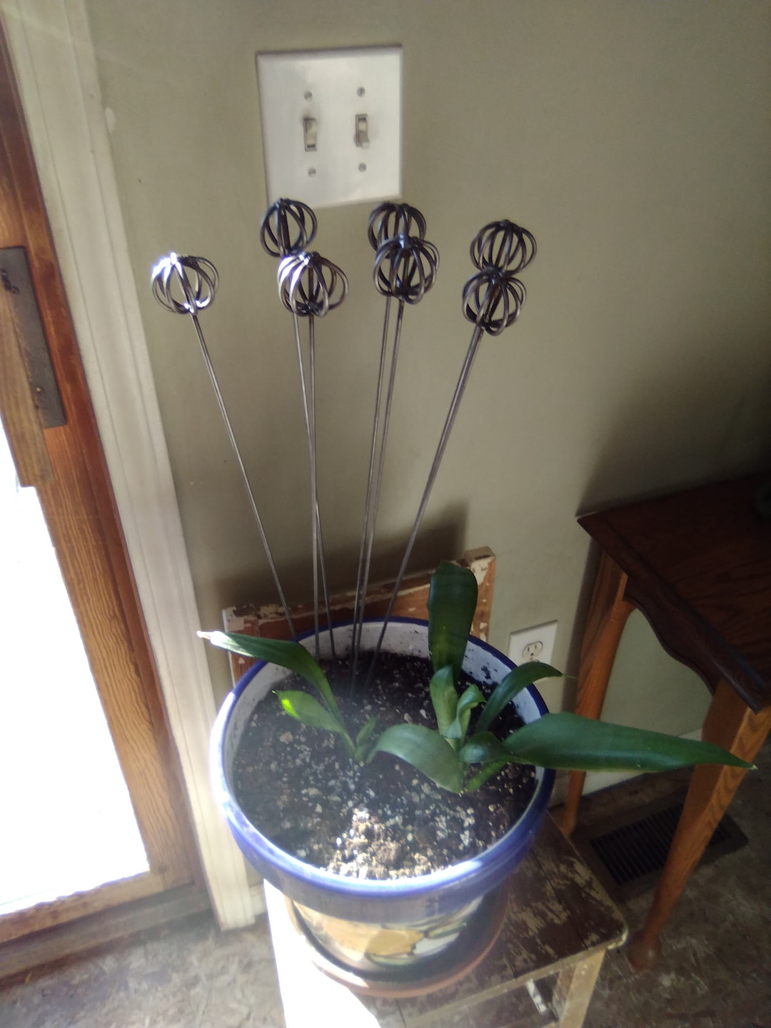 Raw Steel Garden Stakes Seven Pieces - Etsy