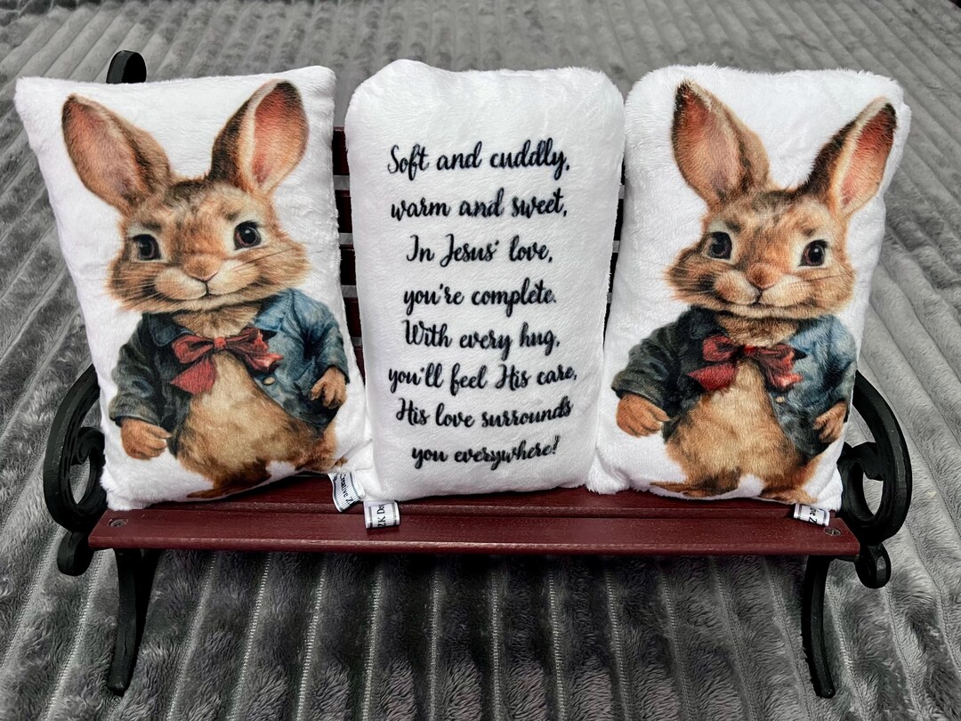 Rabbit Plush Toy – Handmade Stuffed Bunny, Customizable Soft Plushie ...