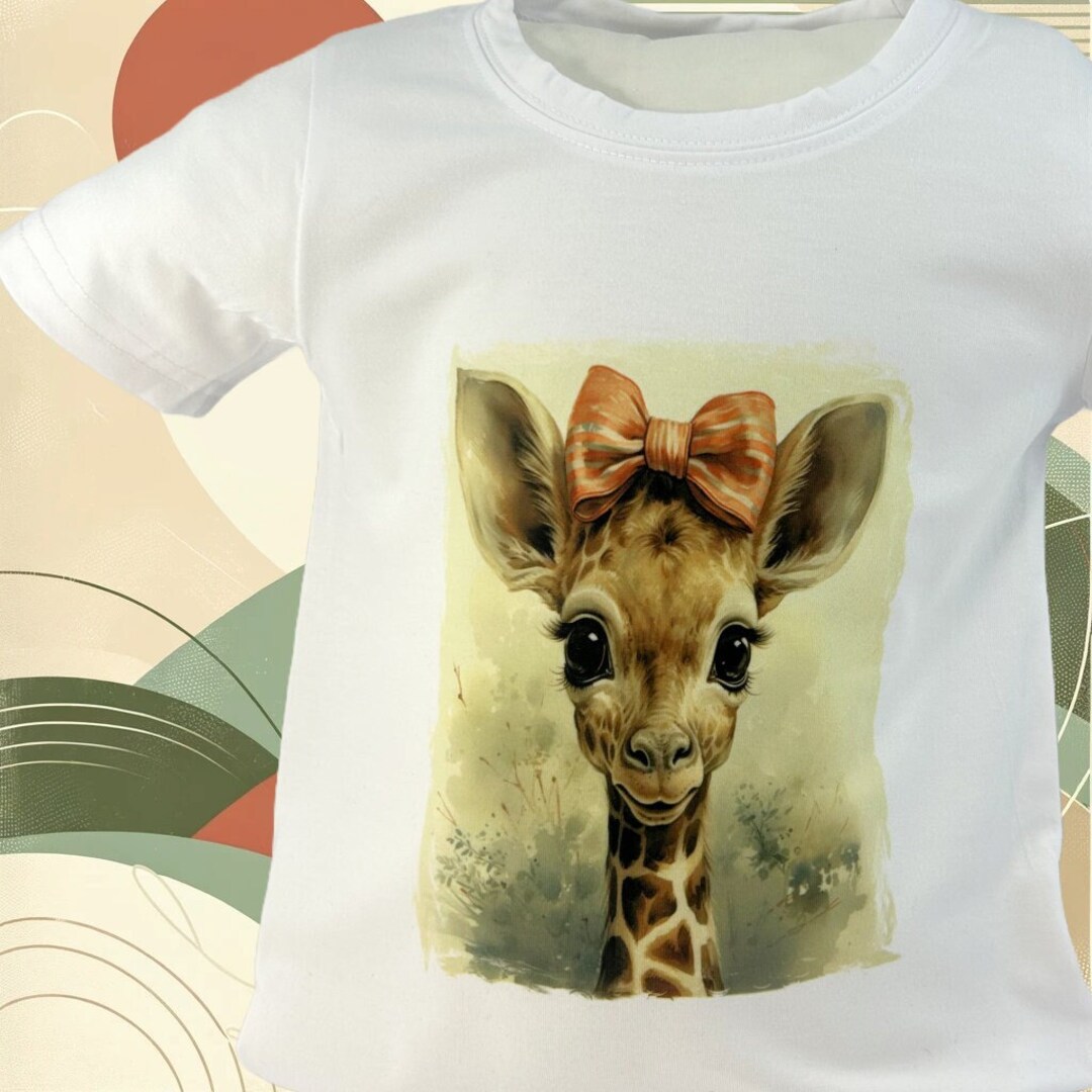 Baby Giraffe Onesie – Gigi Print With Bow, Infant Apparel - Etsy