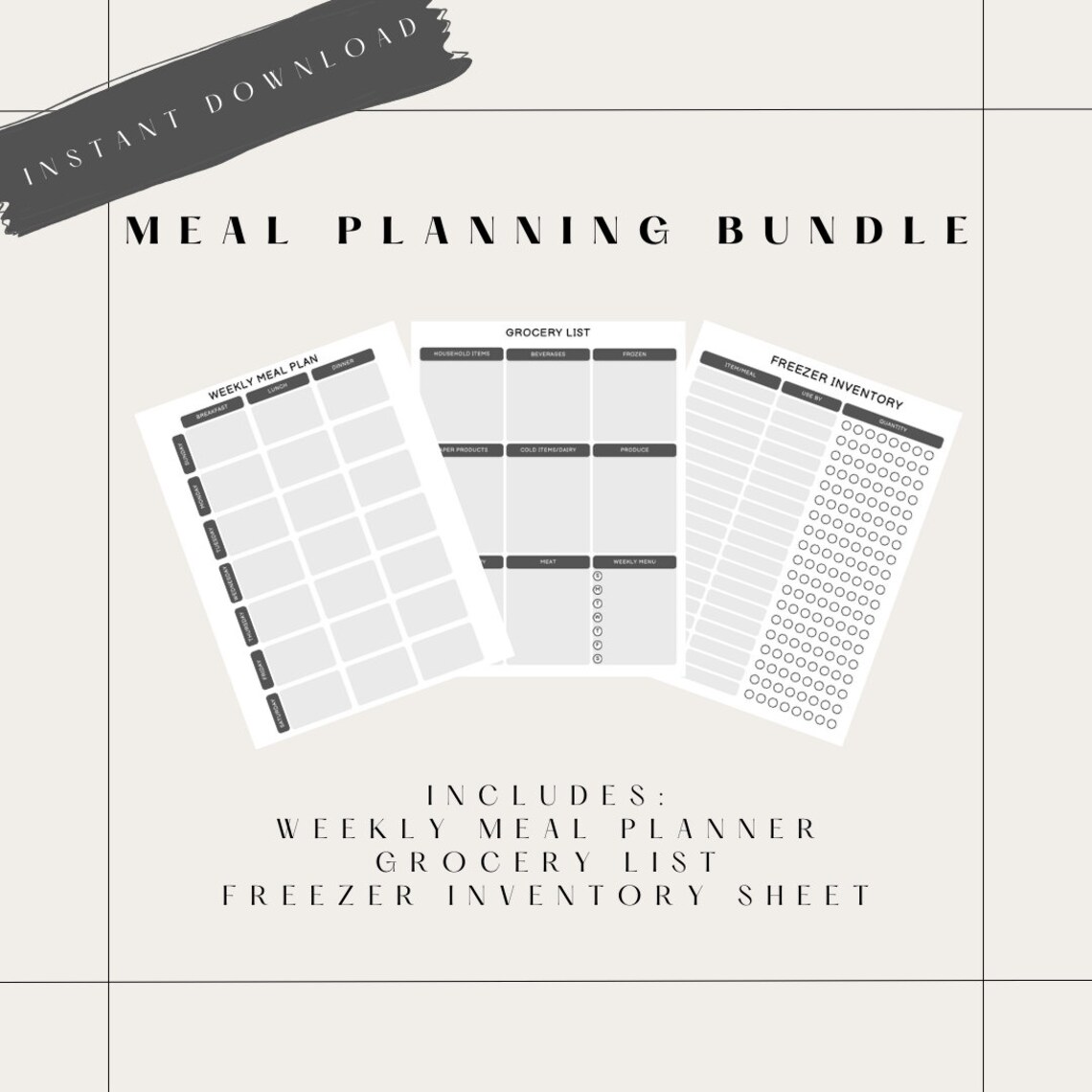 Meal Planning Bundle - Etsy
