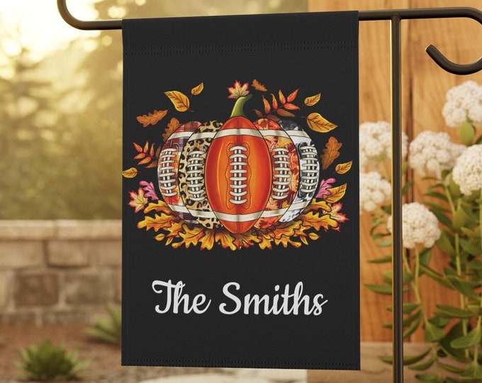 Personalized Fall Garden Flags | Double Sided | Preppy Bows, Pumpkins ...