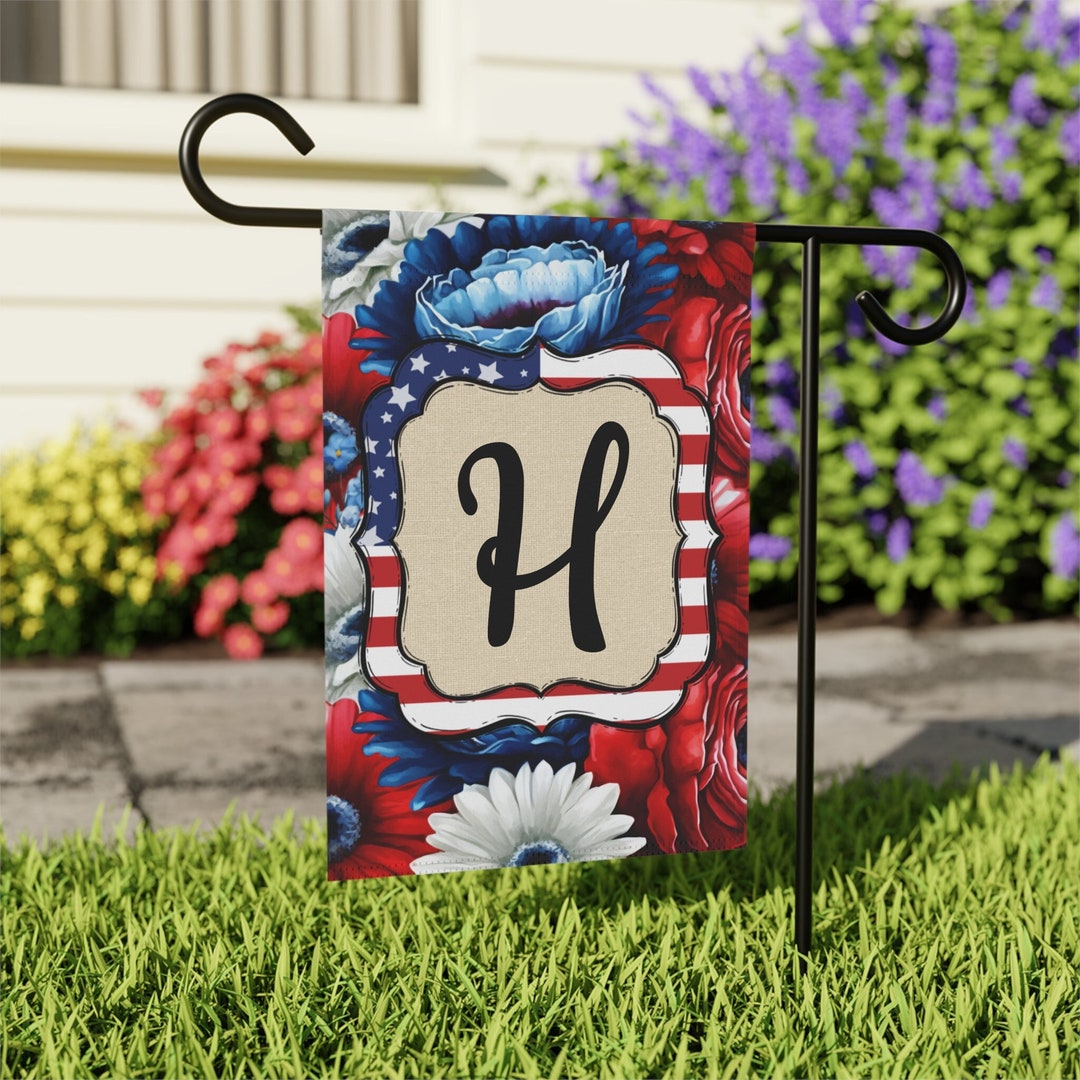 Personalized Patriotic American Flag - Double-sided Outdoor Flag ...