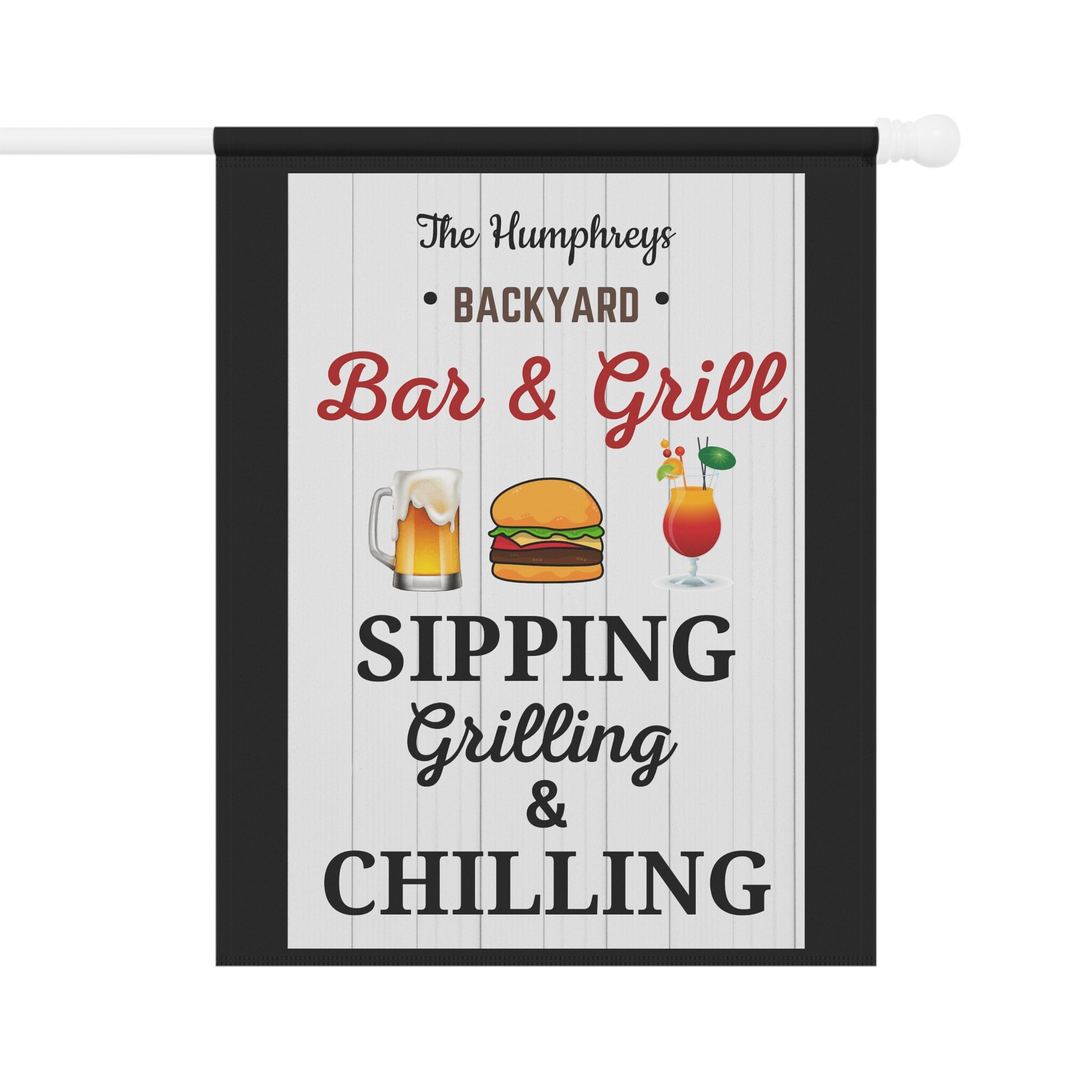 Personalized Family Summer Pool Rules Double-sided Flags Pool Floats ...