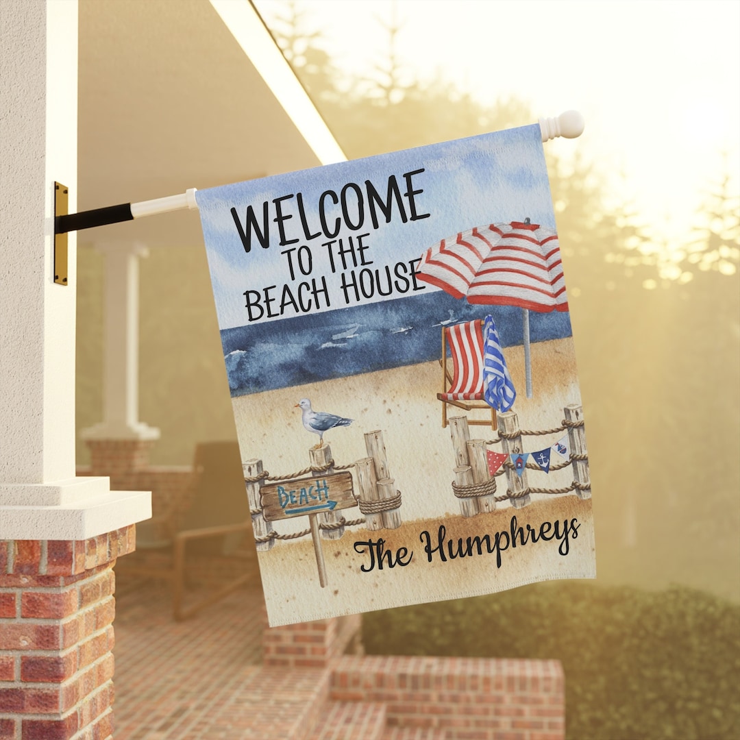 Seaside Serenity: Beach-themed Garden Flags for Coastal Bliss Coastal ...