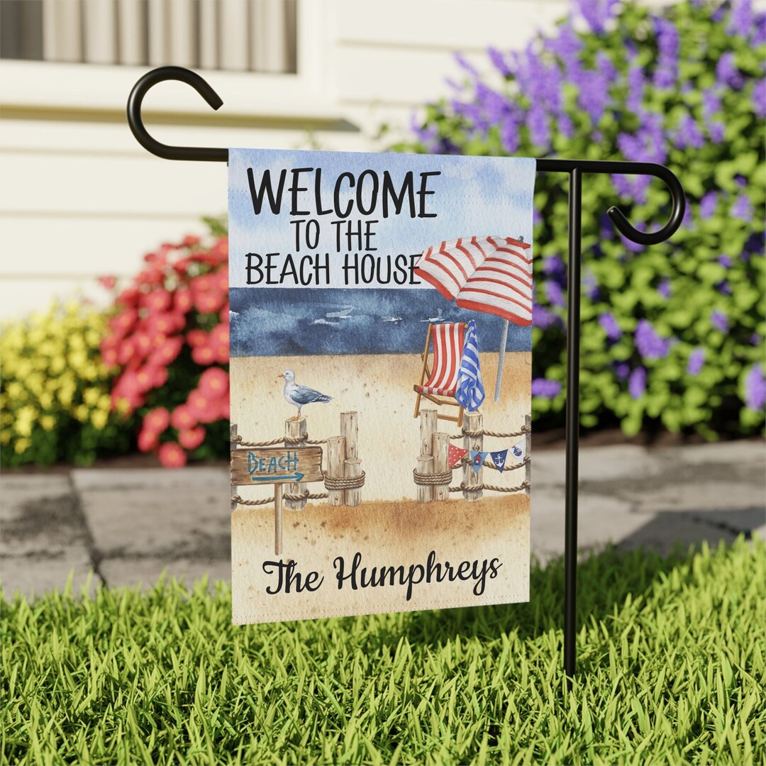 Seaside Serenity: Beach-themed Garden Flags for Coastal Bliss Coastal ...