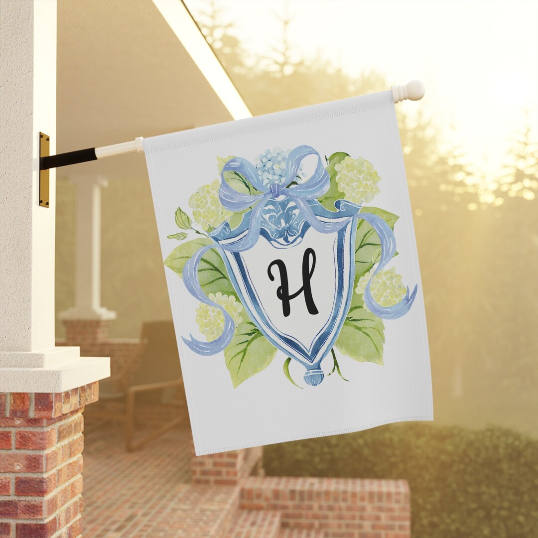 Garden Flag Personalized Spring Yard Flag Monogram Preppy ...