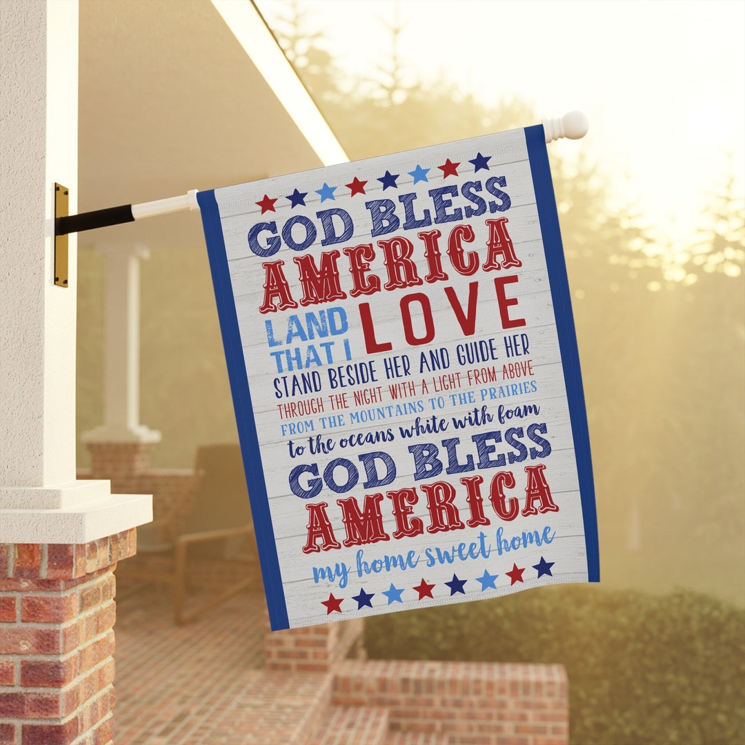 Personalized Patriotic American Flag - Double-sided Outdoor Flag ...