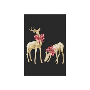 Reindeer With Bows Preppy Christmas Garden & House Banner,perfect ...
