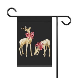Reindeer With Bows Preppy Christmas Garden & House Banner,perfect ...