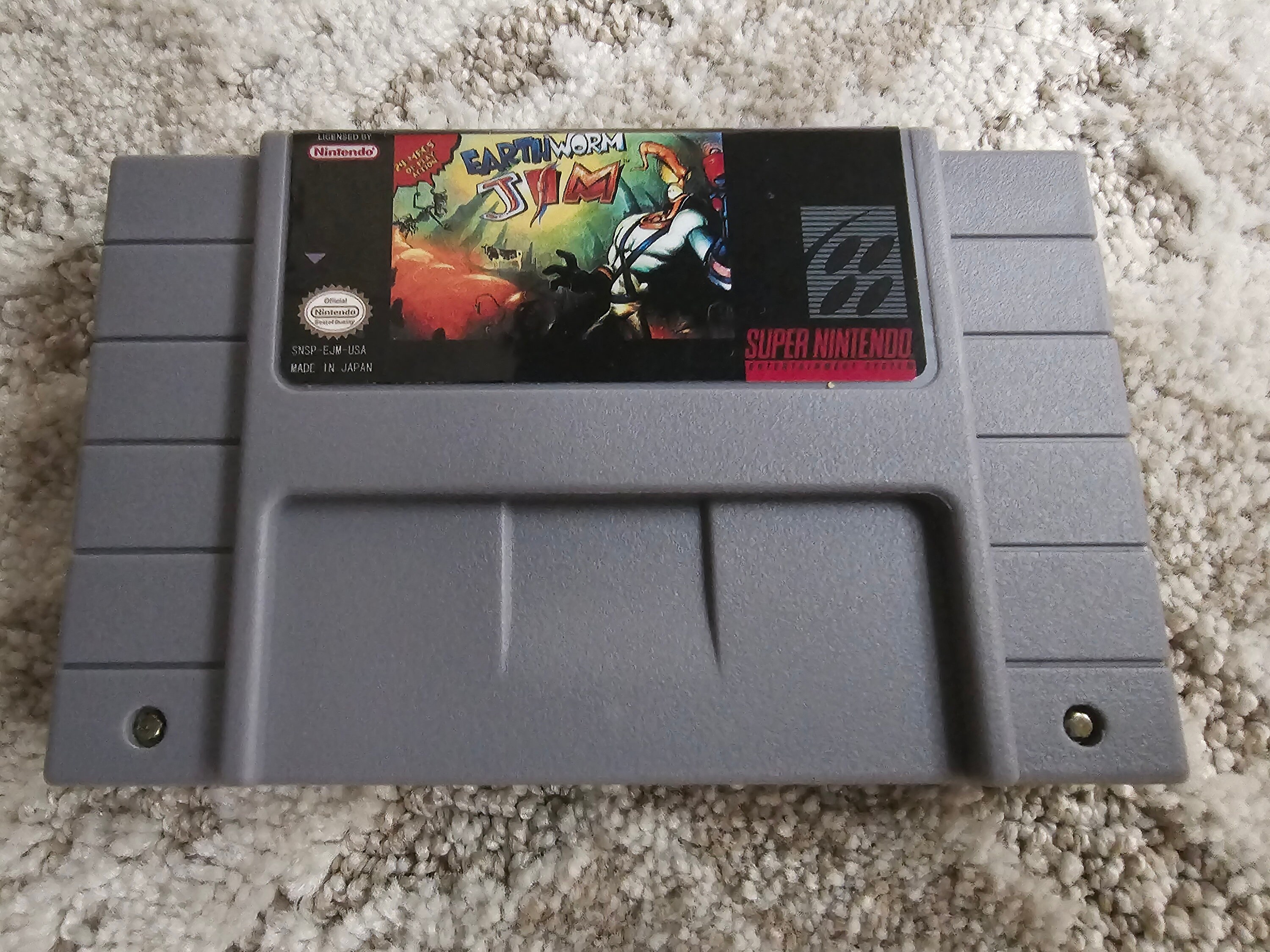 Earthworm Jim Super Nintendo SNES Video Game Cartridges - Etsy