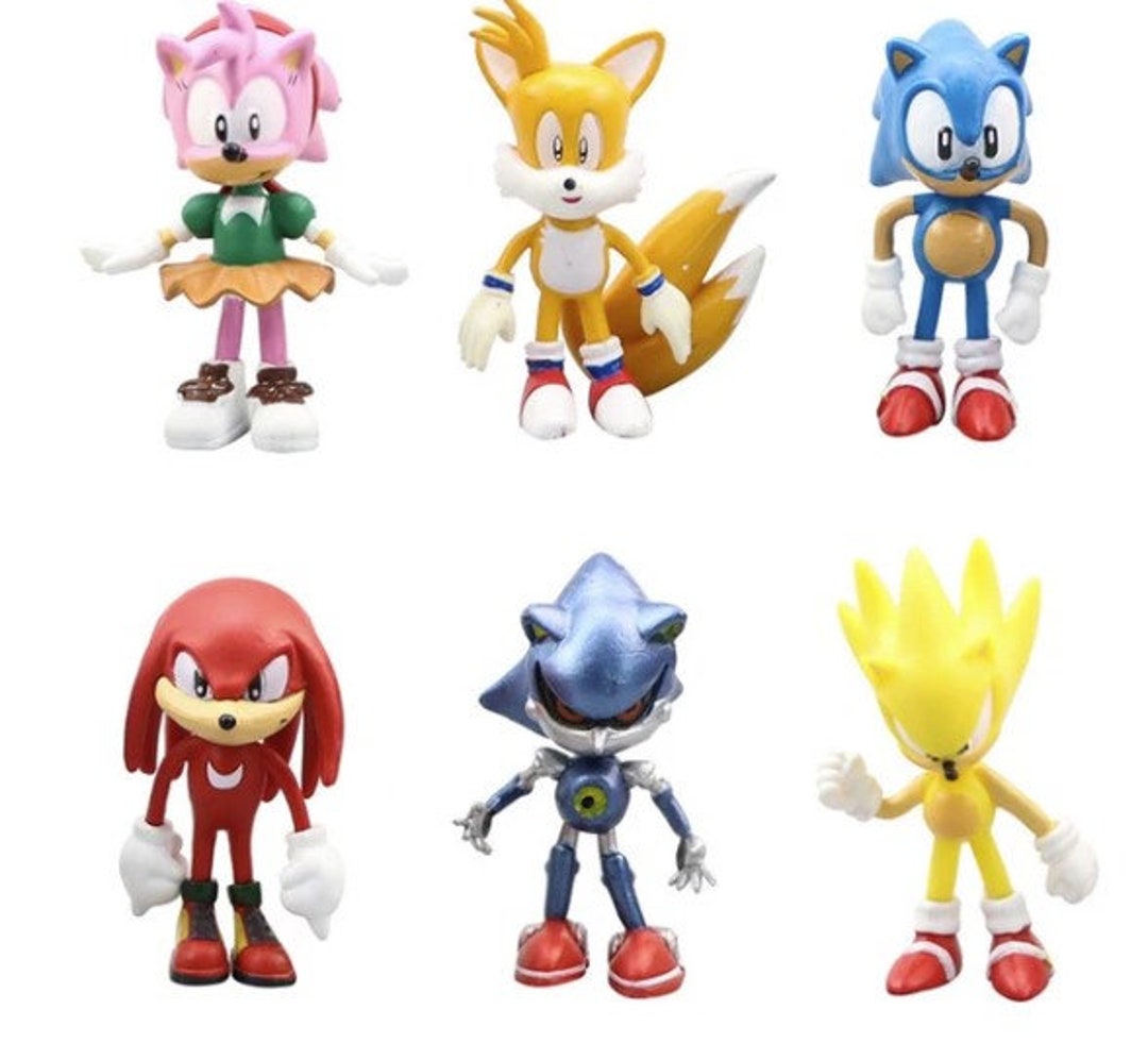 Sonic the Hedgehog Toy Action Figure Set of 6 Pack 2 Inch Figurines ...