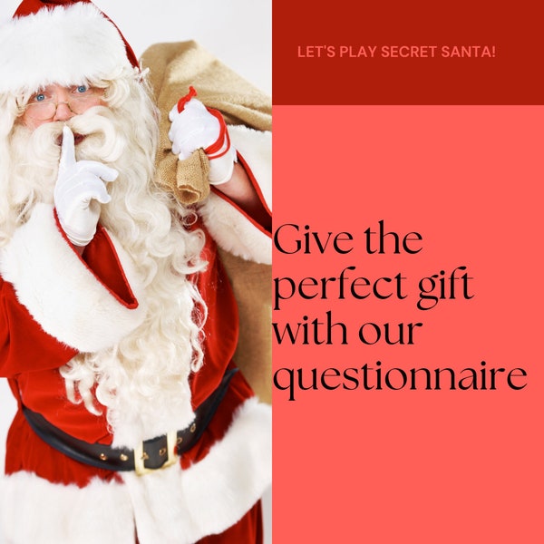 Secret Santa Form and Flyer - Etsy