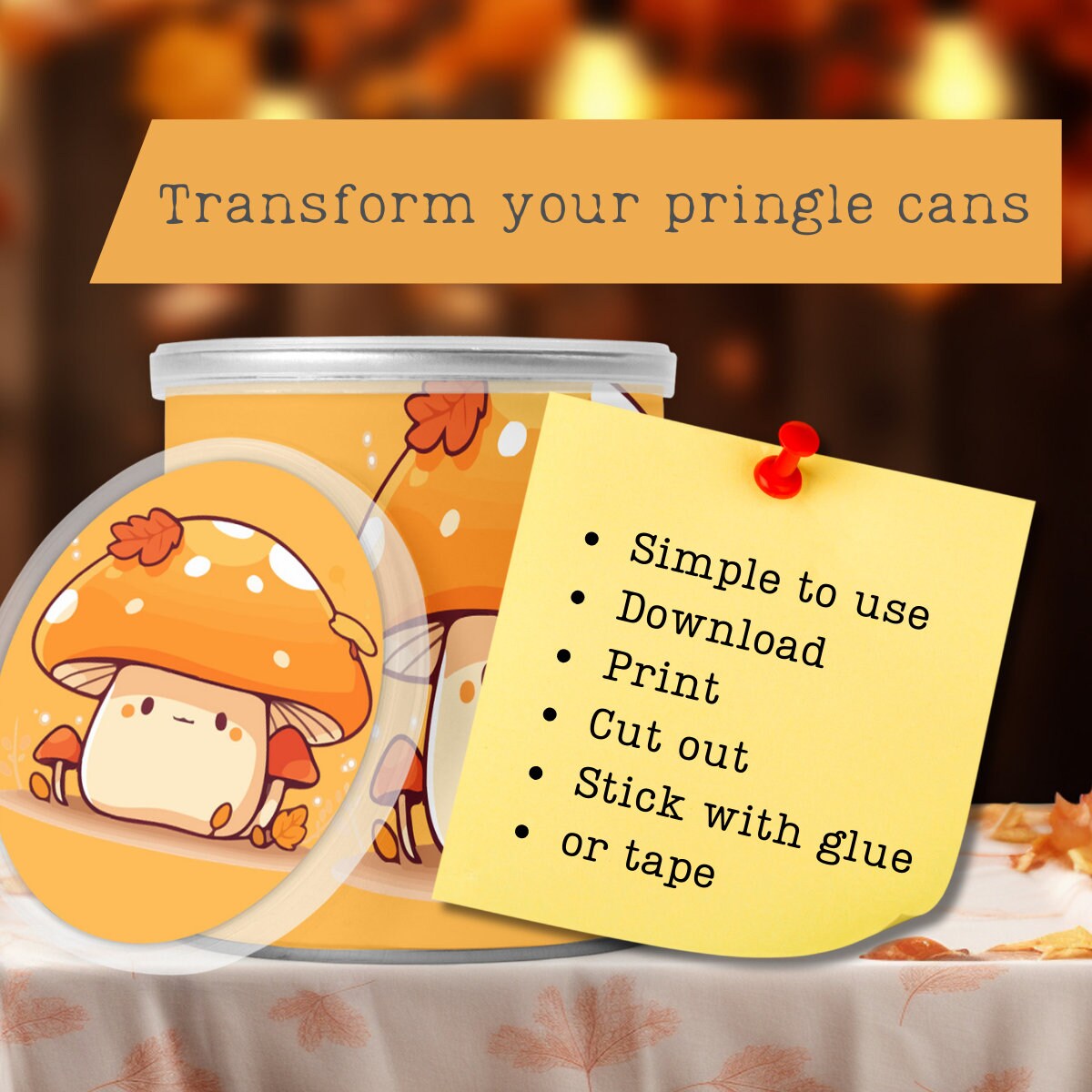 Digital Download, Pringle Can, Pringles Template, Pringle Can Cover ...