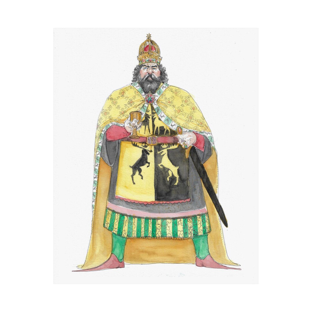 Medieval Fantasy Elk King Illustration Matte Vertical Poster ...