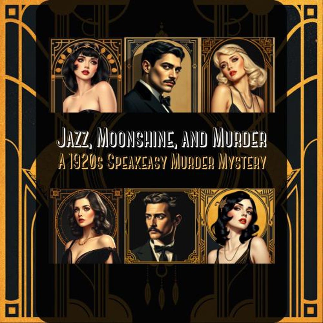 8-20 Players 1920s Speakeasy Murder Mystery Dinner Game Kit - Digital ...