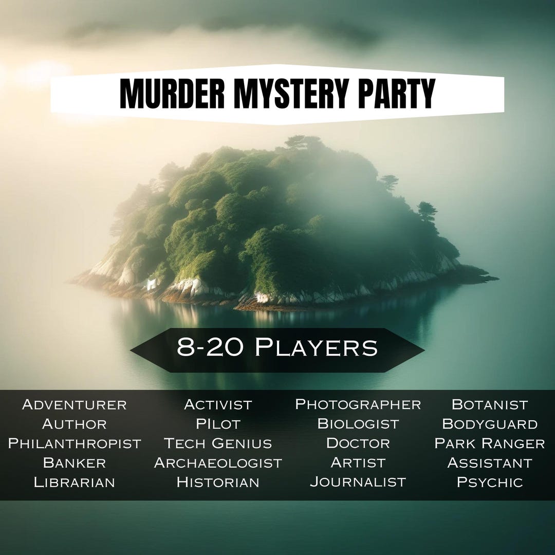 8-20 Players Printable Murder Mystery Dinner Party Game Kit - Digital ...
