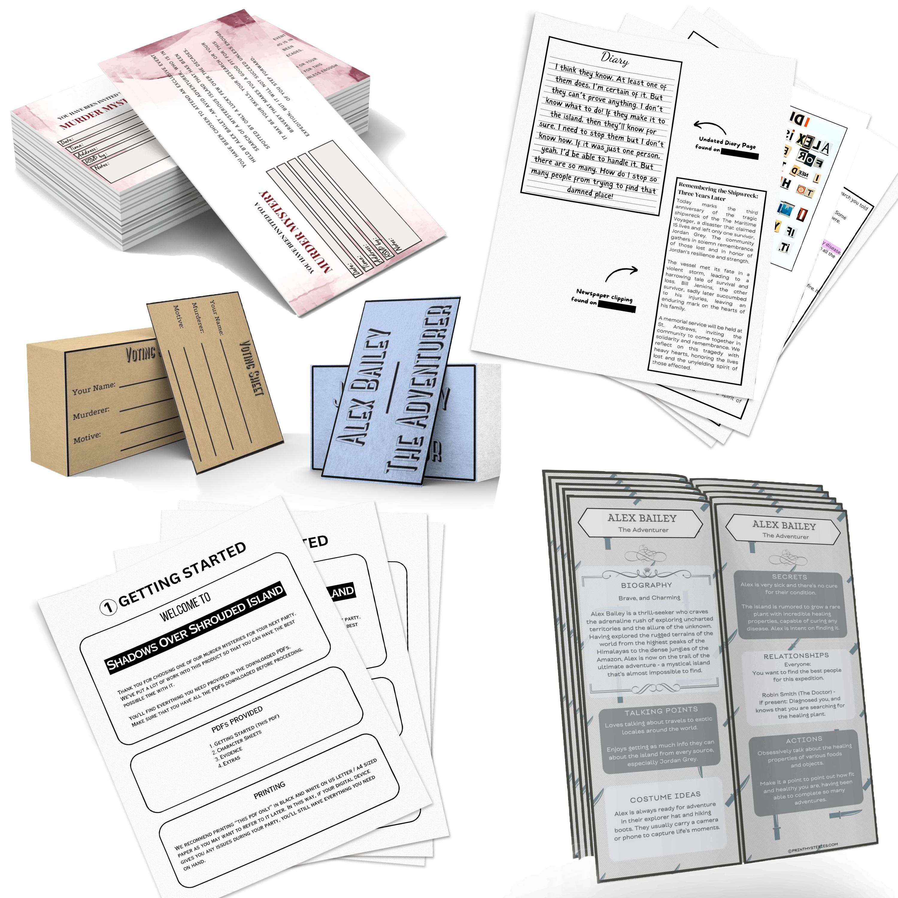 8-20 Players Printable Murder Mystery Dinner Party Game Kit - Digital ...