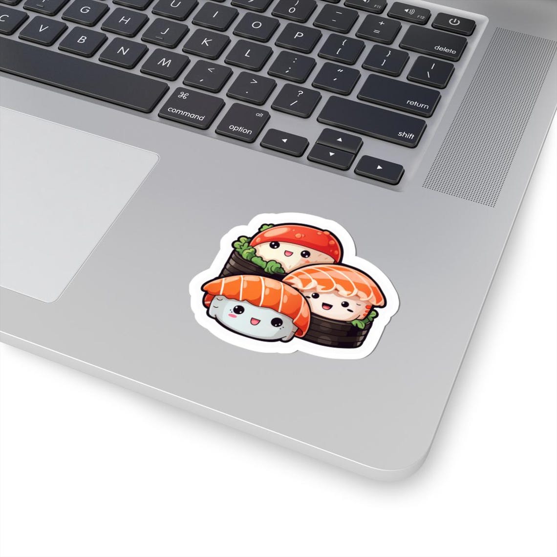 Kawaii Sushi Trio Kiss-cut Sticker | Cute Salmon Nigiri Roll - Etsy
