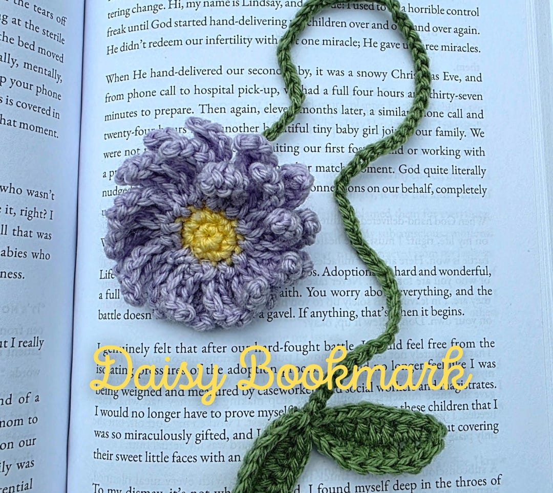 Crochet Daisy Bookmark – Handmade Flower Book Accessory - Etsy