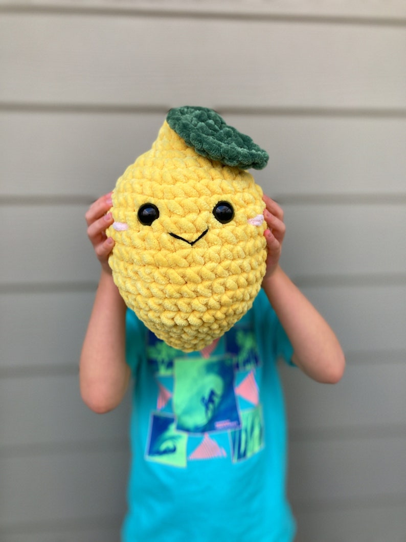 Jumbo Lemon Amigurumi Soft Plush Toy - Etsy