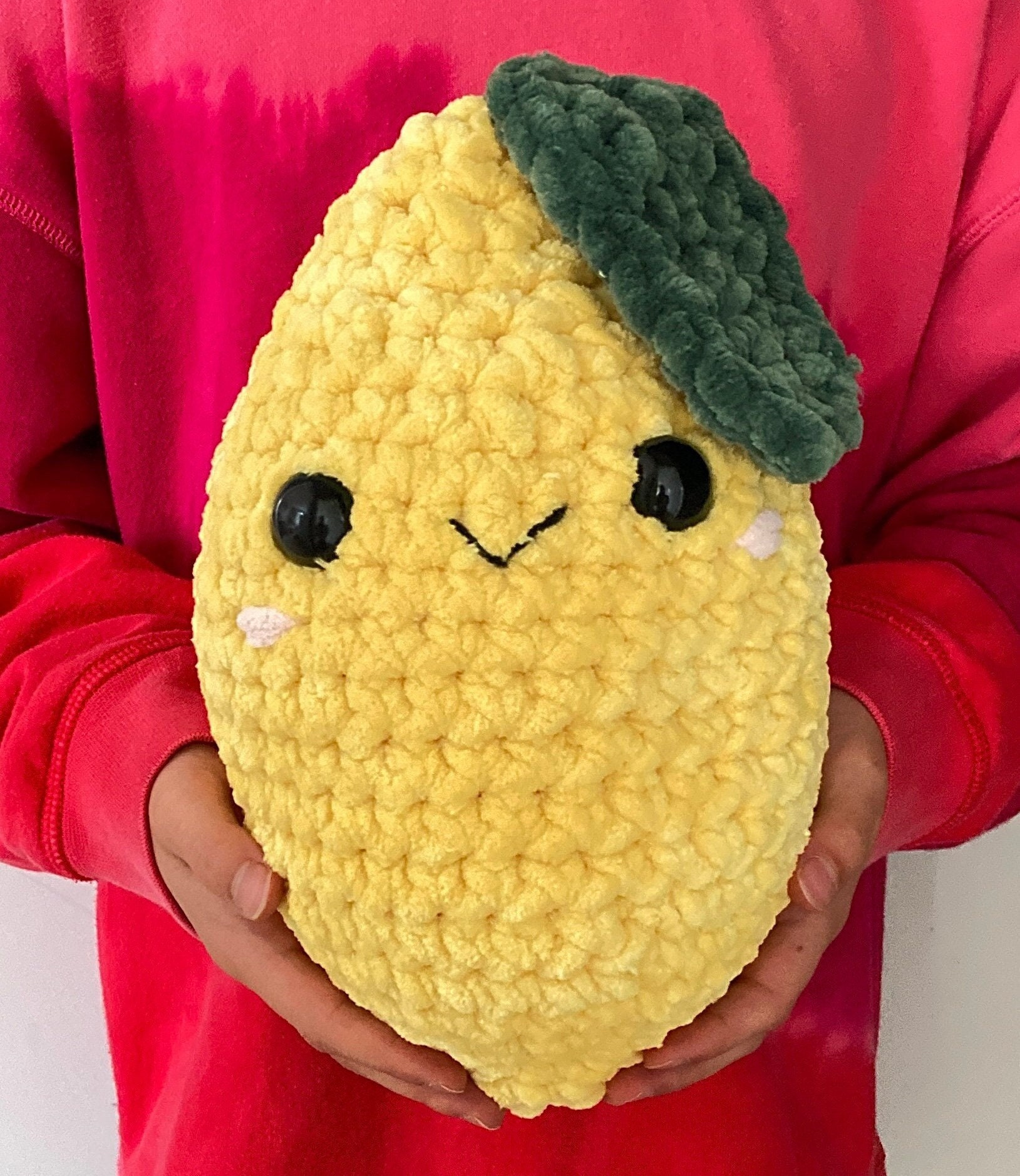Jumbo Lemon Amigurumi Soft Plush Toy - Etsy