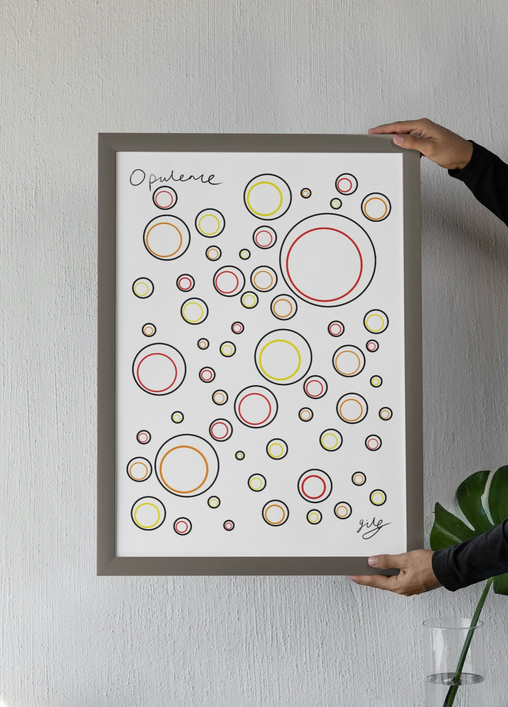 Unframed High-quality Poster Print Signed Abstract Wall Art Multiple ...