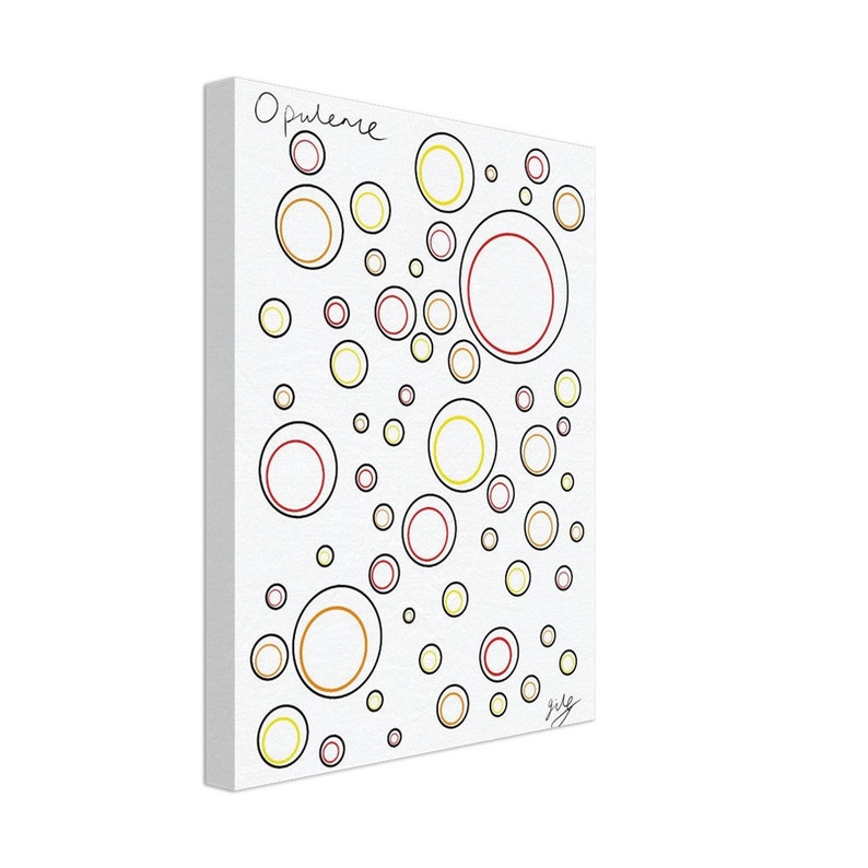 Circular Abstract Art Print | Signed Canvas Wall Art | Modern Design ...