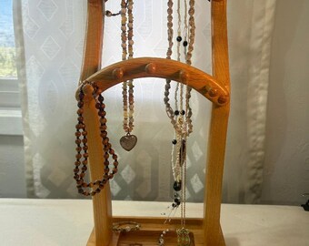 Wooden Swivel Jewelry Rack for Necklaces and Earrings - Etsy