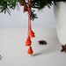 Small Red Christmas Trees Set of 3 Handmade Decorations for - Etsy