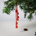 Small Red Christmas Trees Set of 3 Handmade Decorations for - Etsy