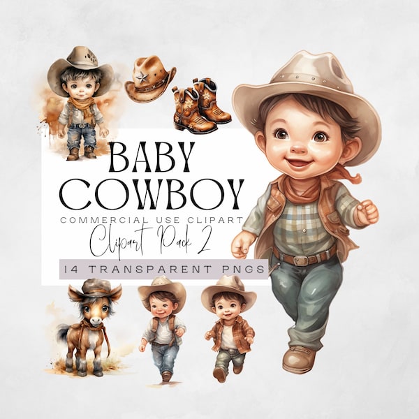 Cowboy Clipart - Etsy