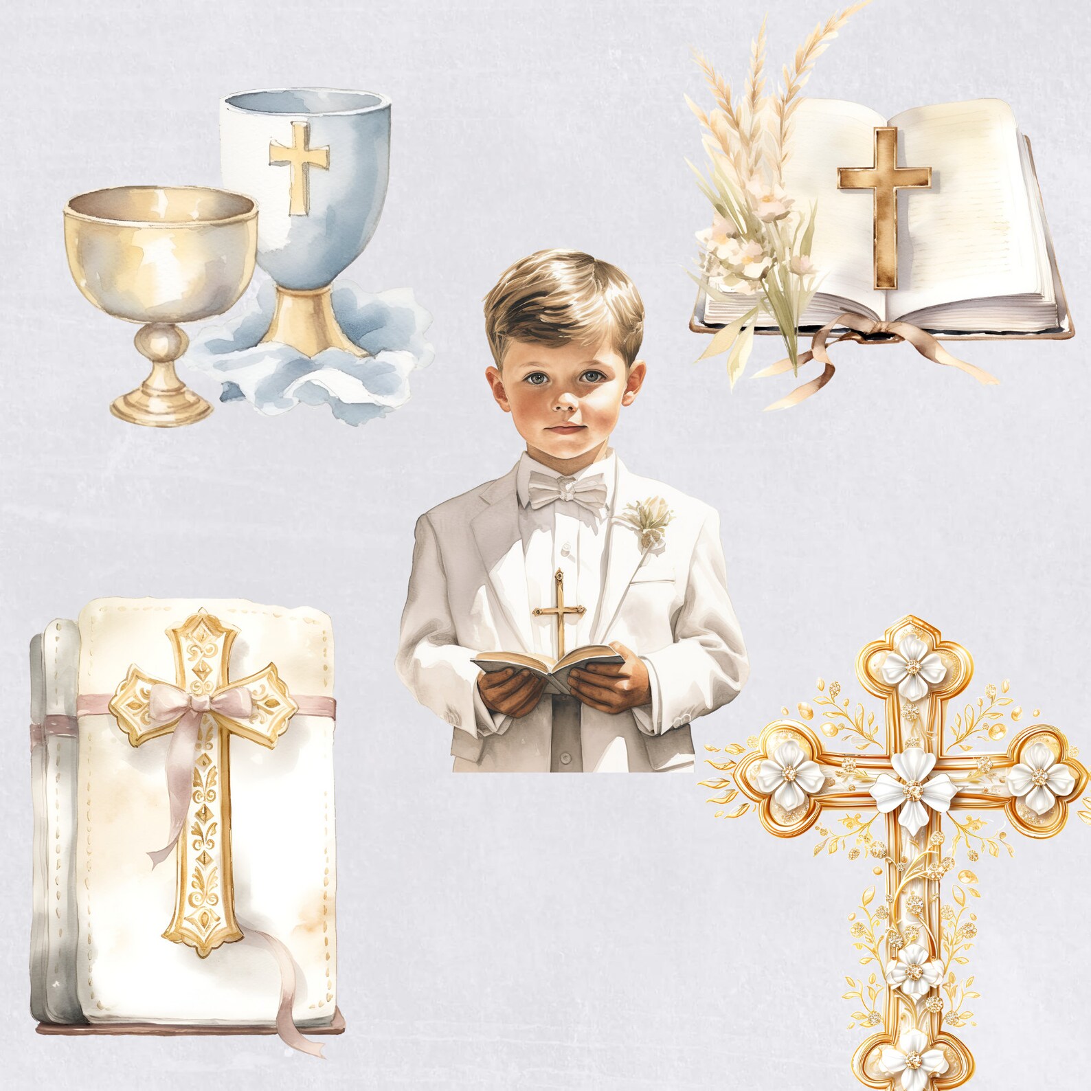 First Holy Communion Png, 1st Communion Boy Clipart, Religious ...