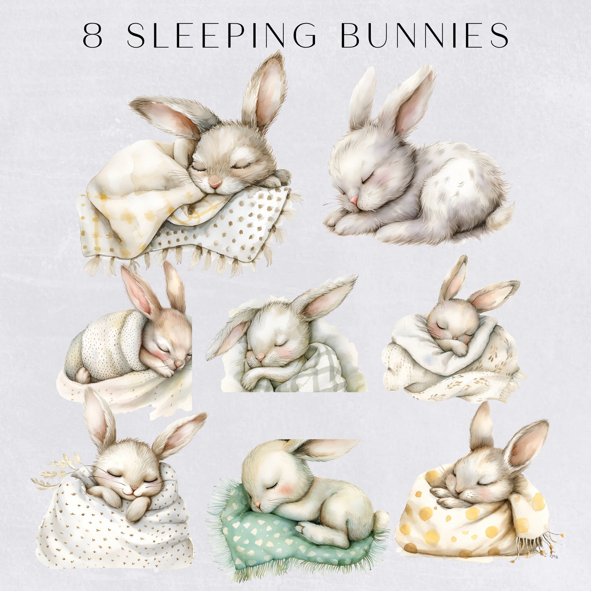 Sleeping Bunny Clipart, Cute Rabbit Asleep, Sweet Dreams Png, Nursery ...