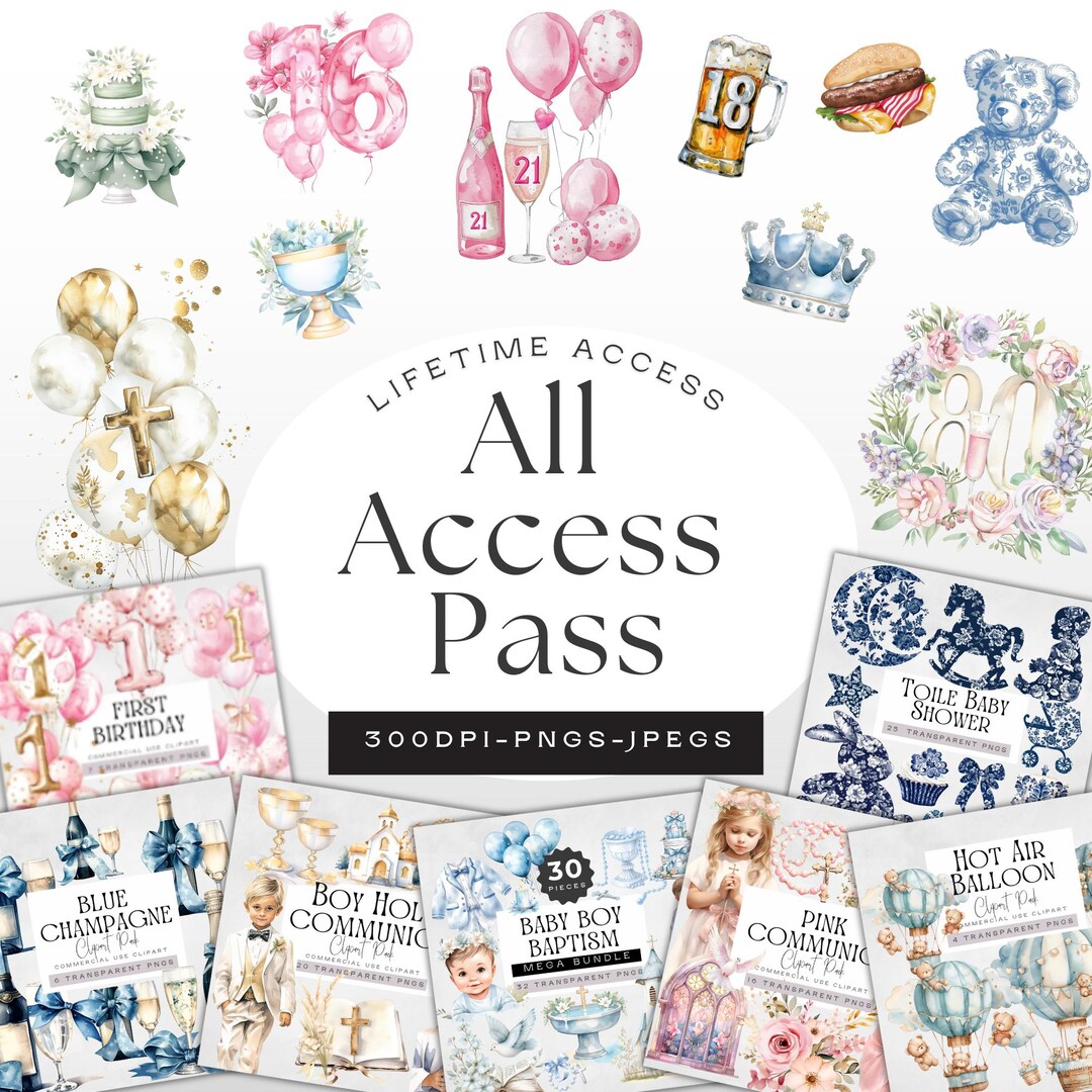 Whole Store Clipart Bundle, All Access Clip Art Pass, Entire Shop ...