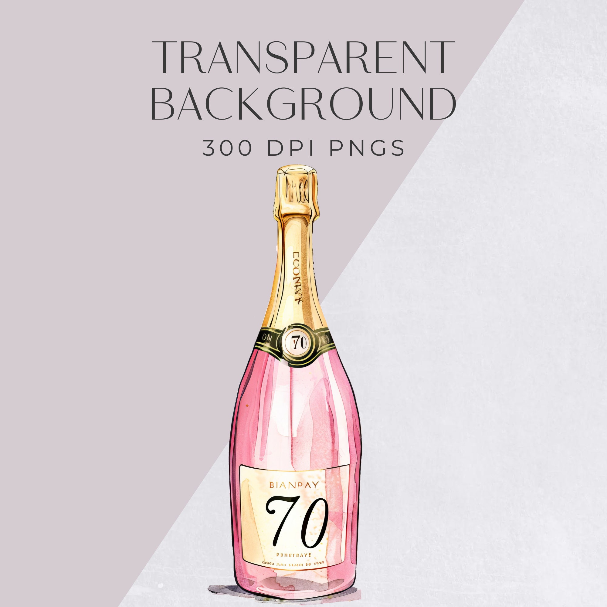 70th Birthday Clipart SINGLE IMAGE 70 Years Old Png, Seventy Years ...