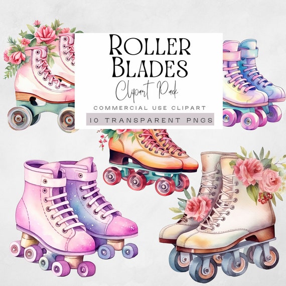 80s Roller Skates Clipart