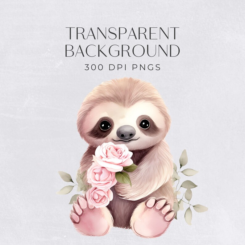 Sloth Girl Clipart, Cute Baby Girl Clip Art, Woodland Animals, Pink ...