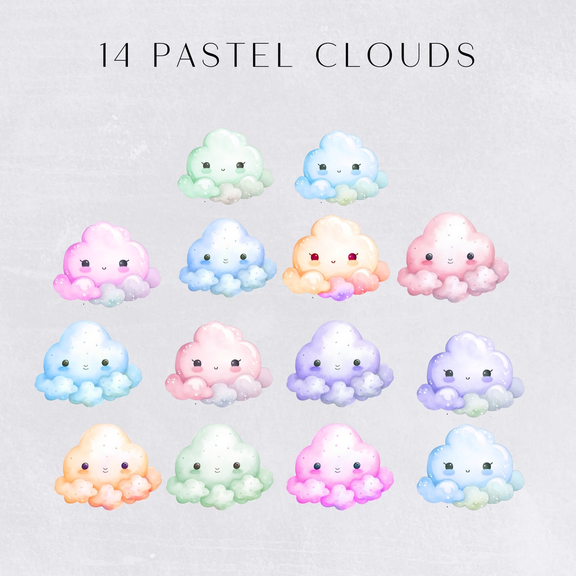 Cloud Clipart Png Transparent, Pastel Pink Clouds Clip Art, Watercolor ...