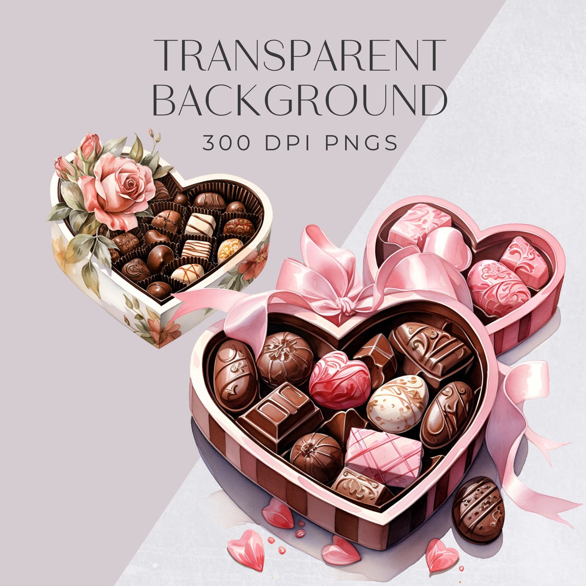 Valentines Day Chocolate Clipart, Heart Candy Box Clip Art, Mothers Day ...