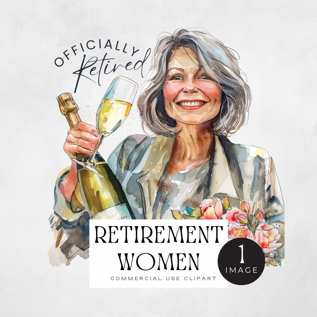 Retirement PNG for Women | SINGLE IMAGE | Teacher, Officially Retired ...