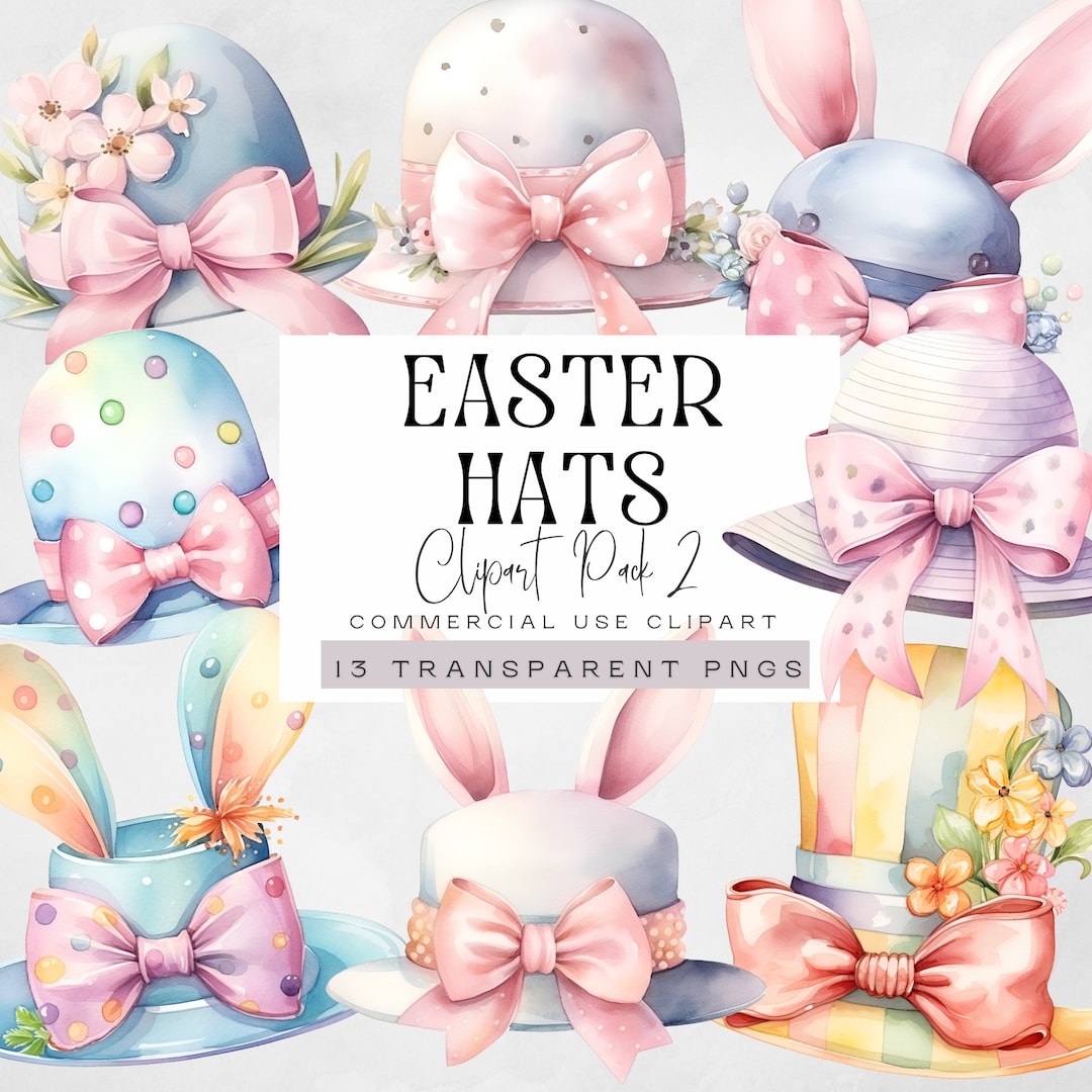 Easter Hat Clipart, Womans Straw Hat With Florals, Flowers, Cute ...