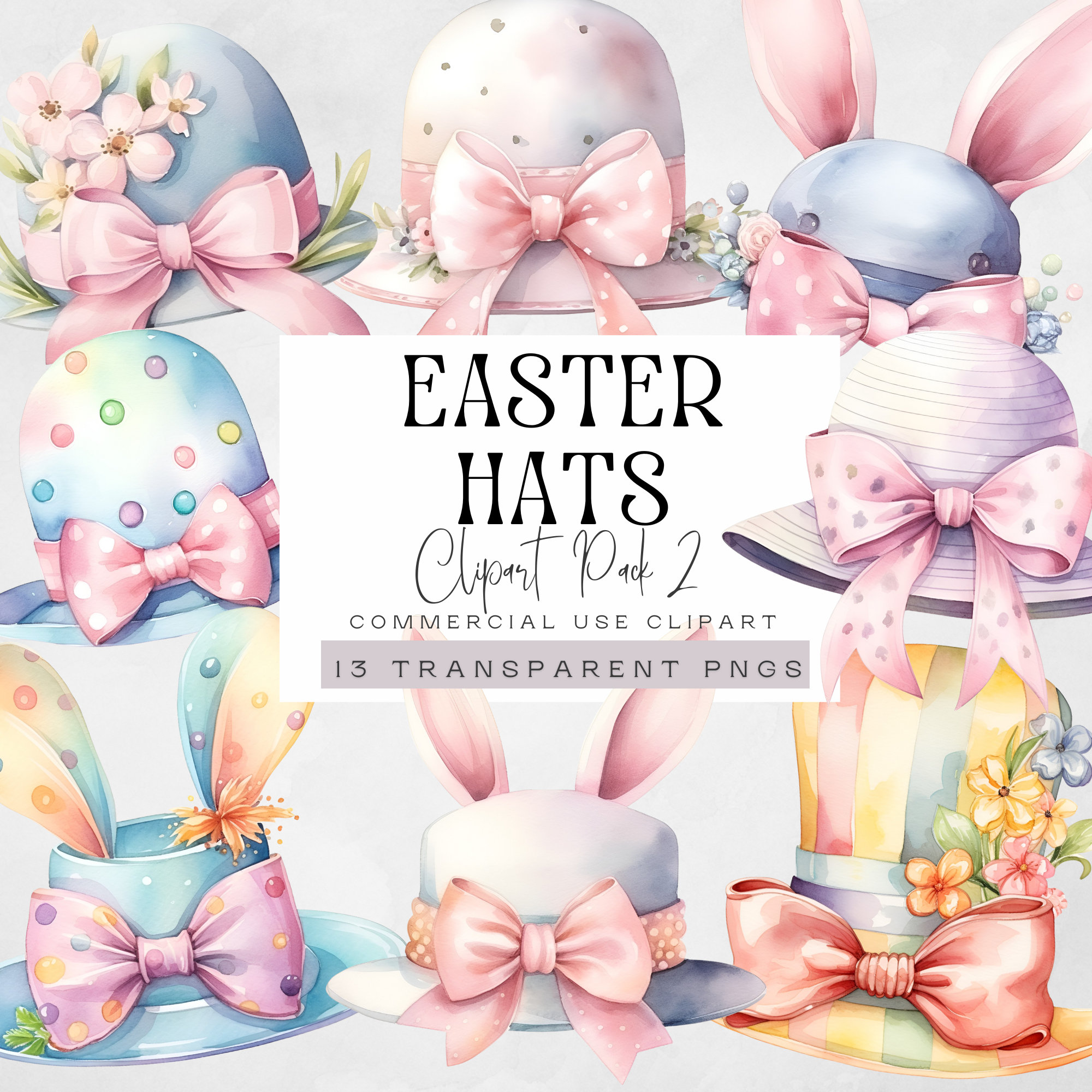 Easter Hat Clipart, Womans Straw Hat With Florals, Flowers, Cute ...