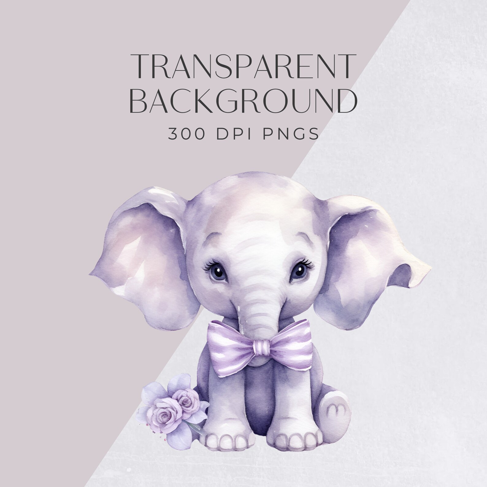 Purple Elephant Png, Lilac Baby Shower Clipart, Elephant in a Car With ...