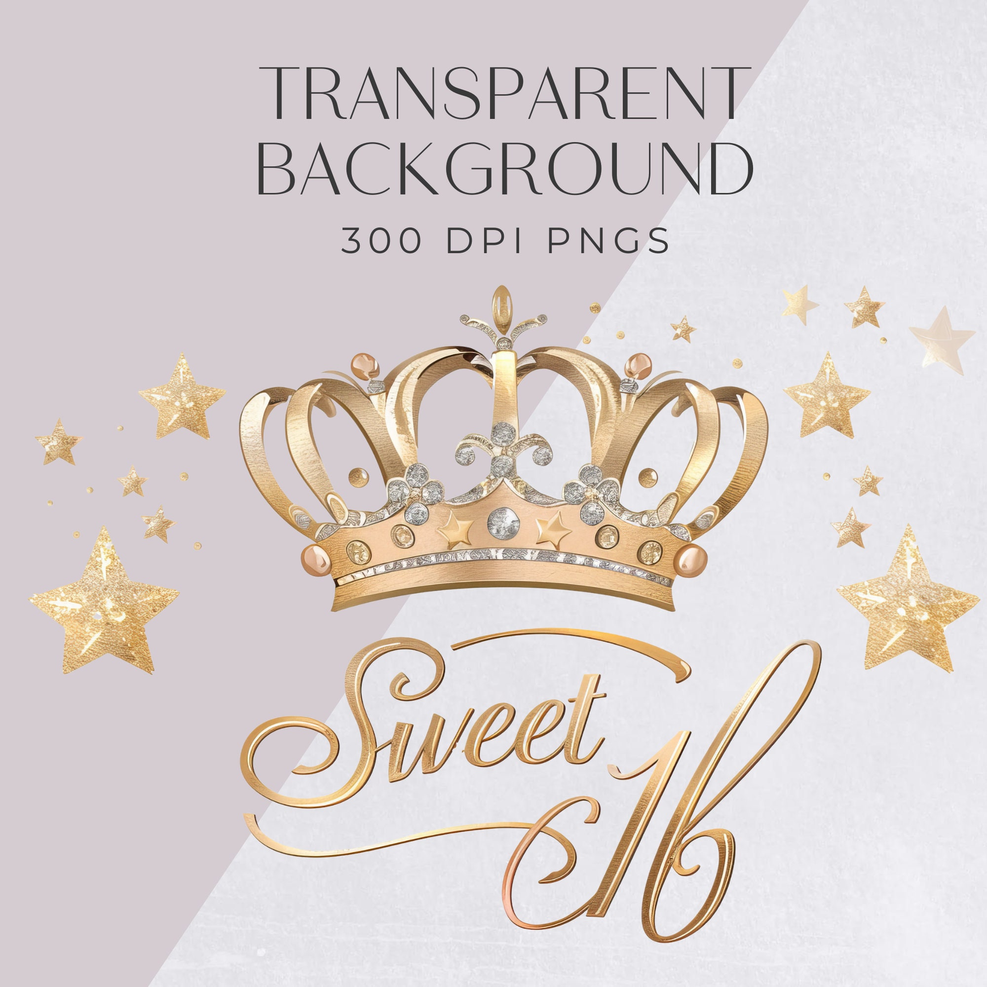 Sweet Sixteen Queen Png | SINGLE IMAGE | Birthday Girl Princess Gold ...