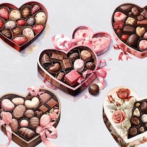 Chocolate Boxes Clipart, Valentines Day Clip Art, Mothers Day Gift ...
