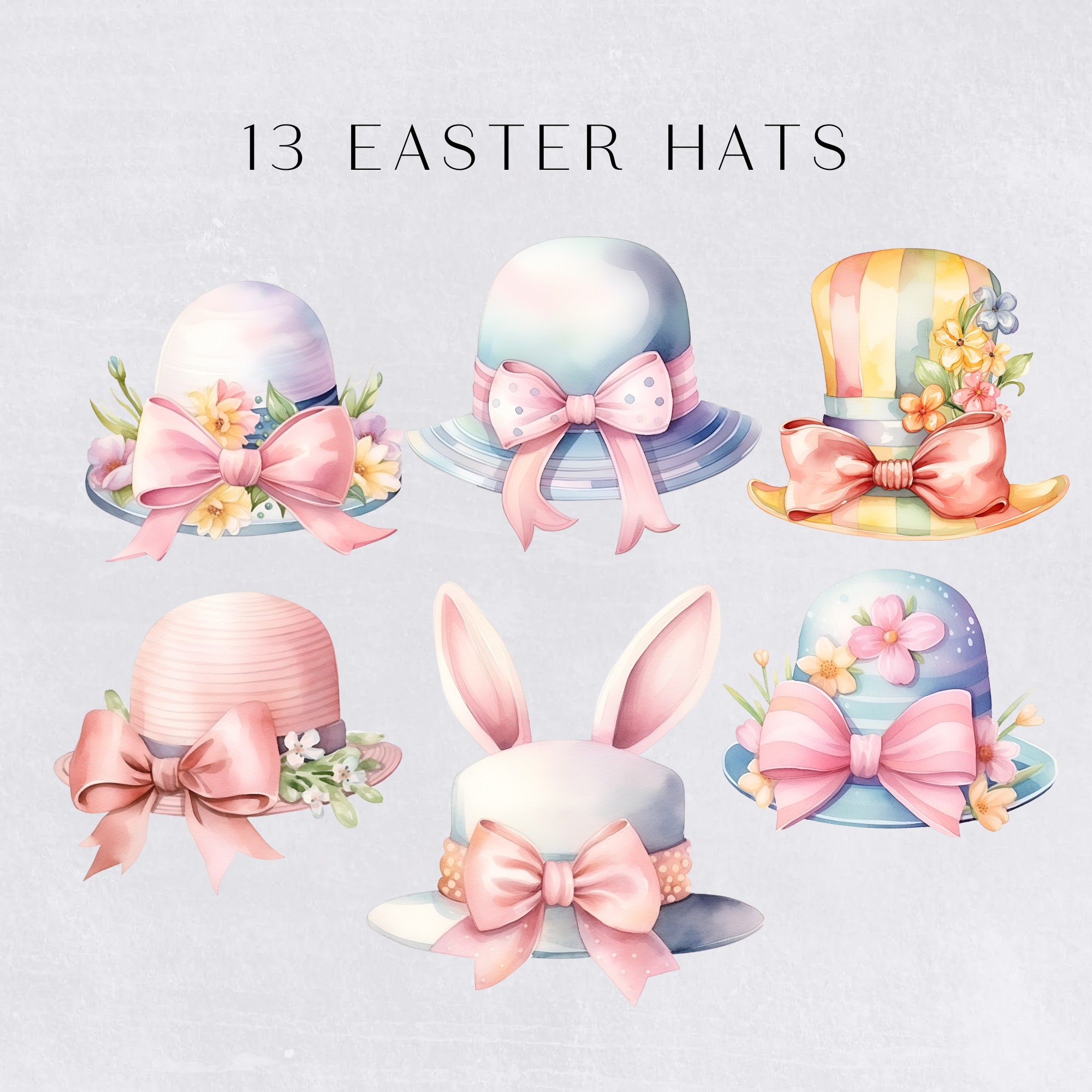 Easter Hat Clipart, Womans Straw Hat With Florals, Flowers, Cute ...
