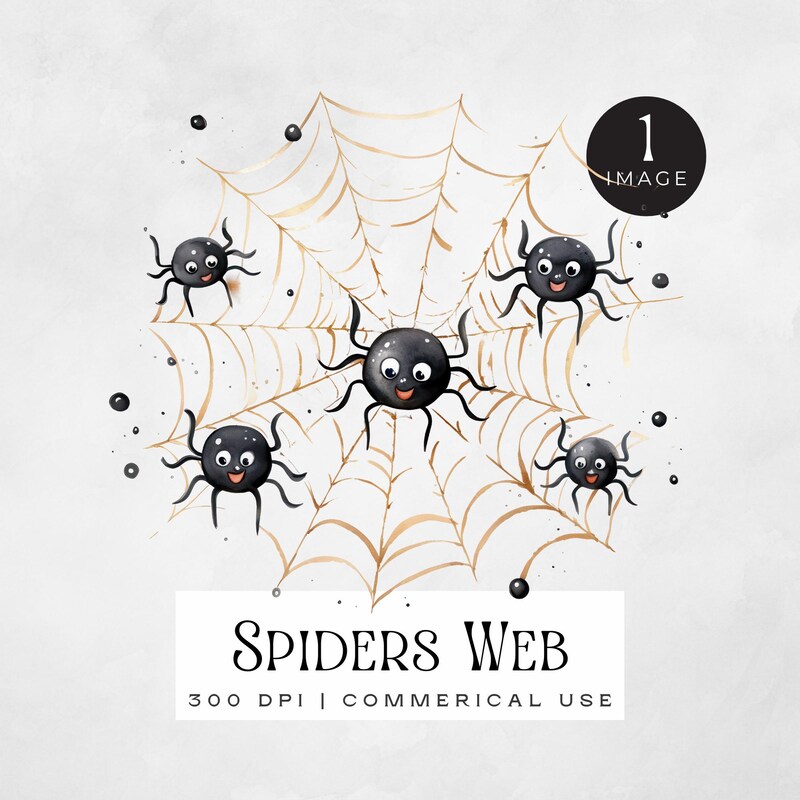 Spider Clipart - Etsy
