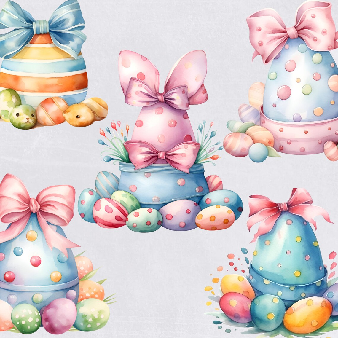 Easter Egg Clipart Transparent Background, Pastel Floral Eggs Hunt ...