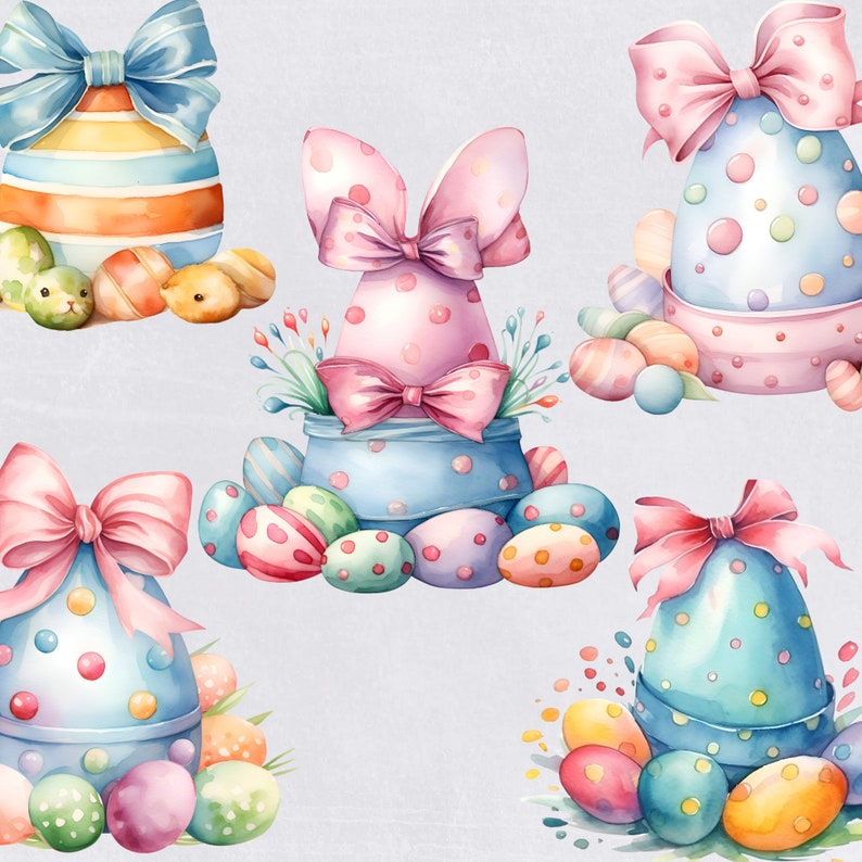 Easter Egg Clipart Transparent Background, Pastel Floral Eggs Hunt ...
