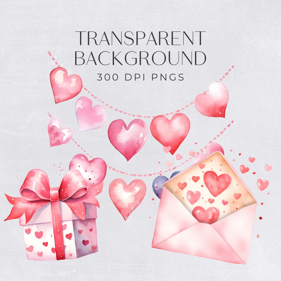 Valentines Mail Clipart, Love Letter Clipart, Romantic Graphics ...